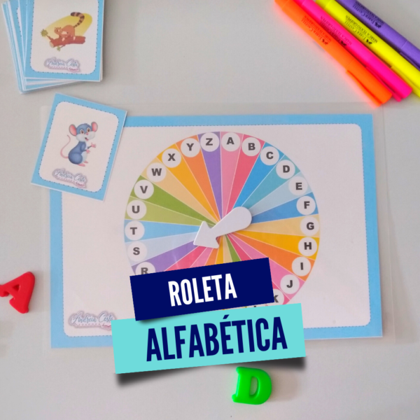 Roleta alfabética + Baralho de figuras – Recursos Pedagogicos- Andréia Costa